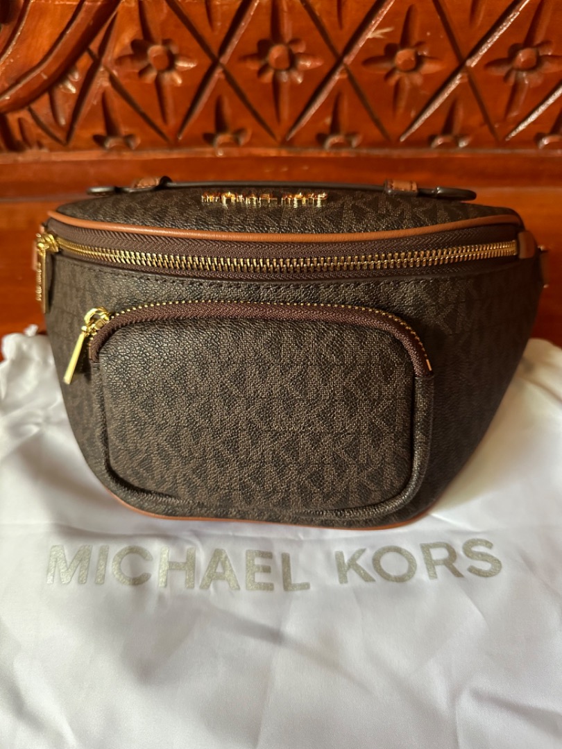 Michael Kors Erin XS Erin Waist Pack in Monogram Signature Coated ...
