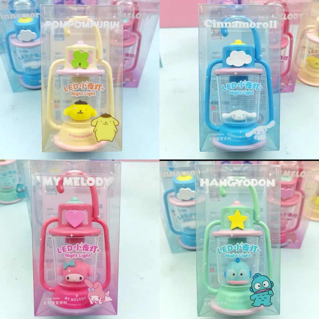 MINISO SANRIO NIGHT LIGHT LED (HANGYODON, POMPOMPURIN, MY MELODY ...