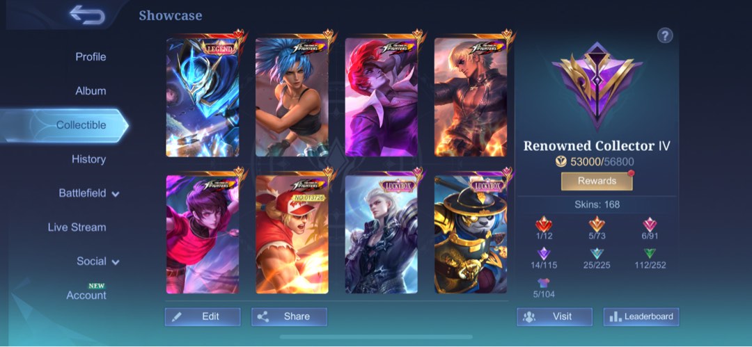 Mobile legend account kof paquito,gusion,chou,karina and dirot, Video ...