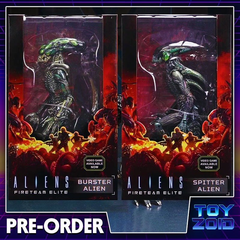Neca Aliens Fireteam Elite Series 2 Burster Alien, Spitter Alien Set of ...