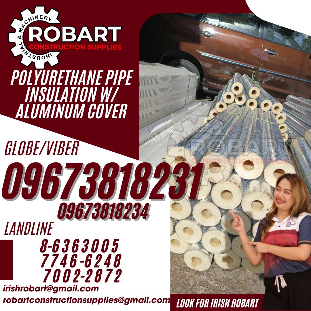 Polyurethane Pipe Insulation w/ Aluminum Cover, Commercial & Industrial ...