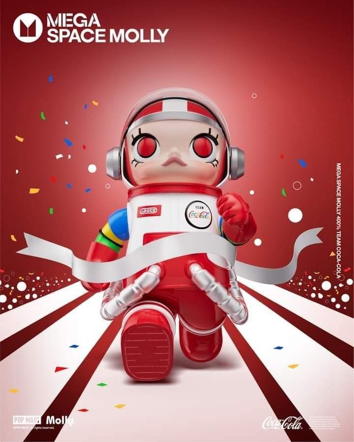 Lowest price! Popmart Mega Molly Coca Cola 400%, Hobbies & Toys, Toys ...