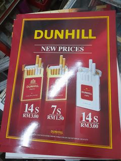 Poster Dunhill 90s, Hobbies & Toys, Stationery & Craft, Other Stationery & Craft on Carousell