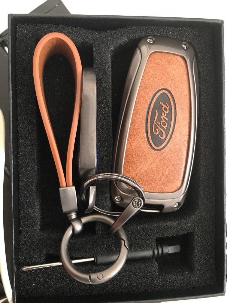 Premium Quality Car Key Case Holder Leather Alluminum for Ford Everest ...