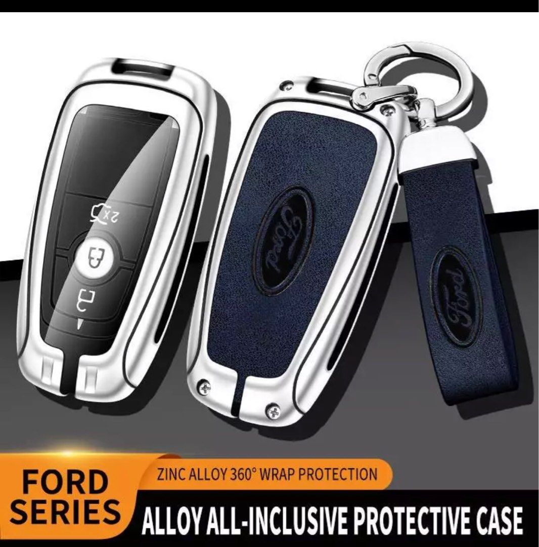 Premium Quality Car Key Case Holder Leather Alluminum for Ford Everest ...
