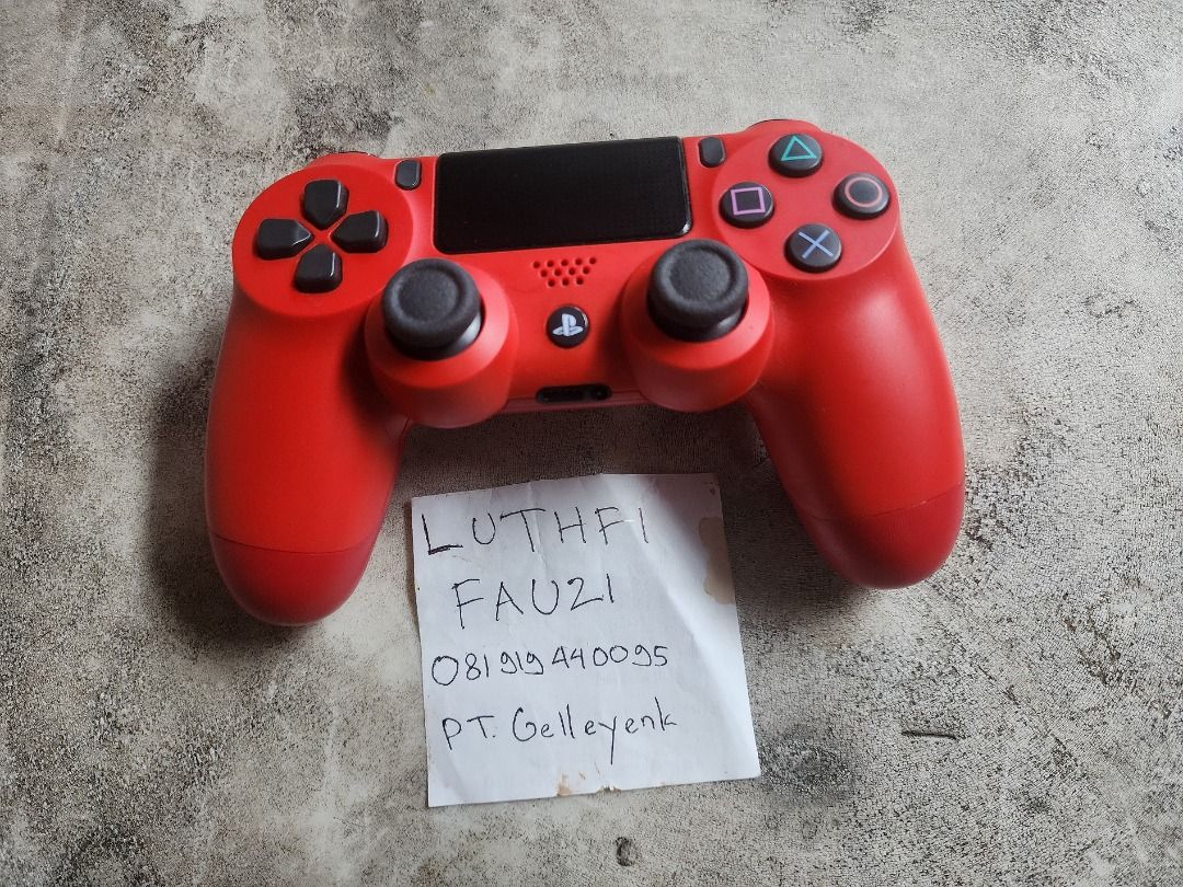Stik Stick PS4 DS4 New Model Magma Red CUH-ZCT2G Original OM Ori Mesin ...