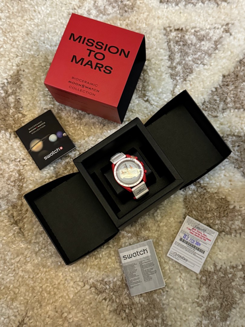 Swatch x Omega Mission to Mars Watch, Luxury, Watches on Carousell