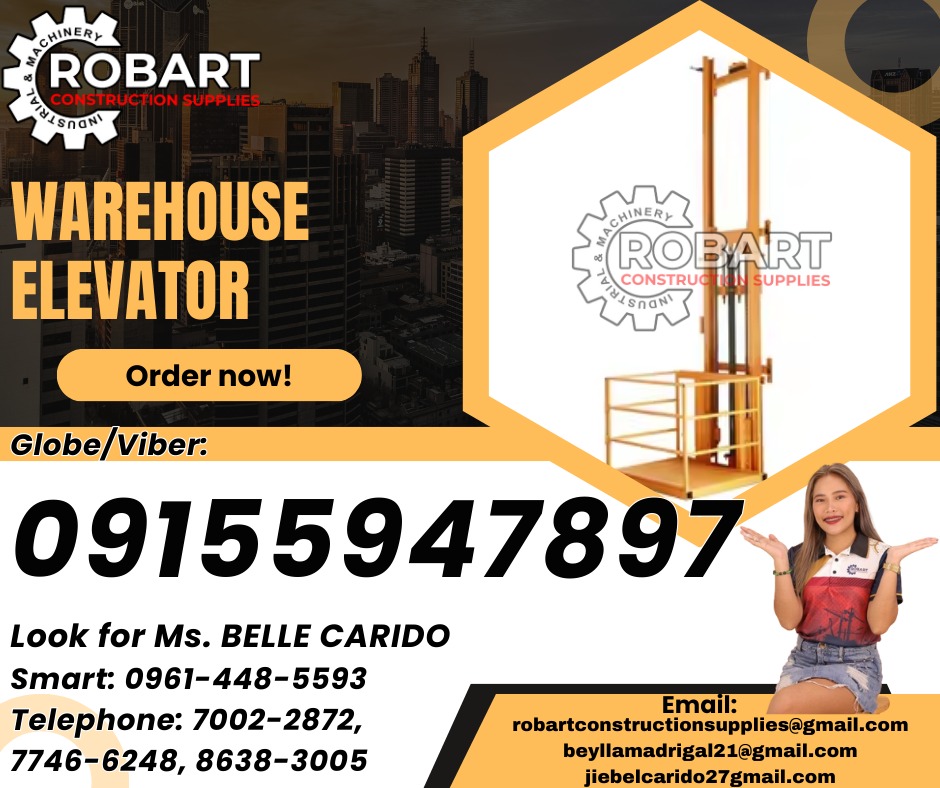 Warehouse Elevator, Commercial & Industrial, Construction Tools & Equipment on Carousell