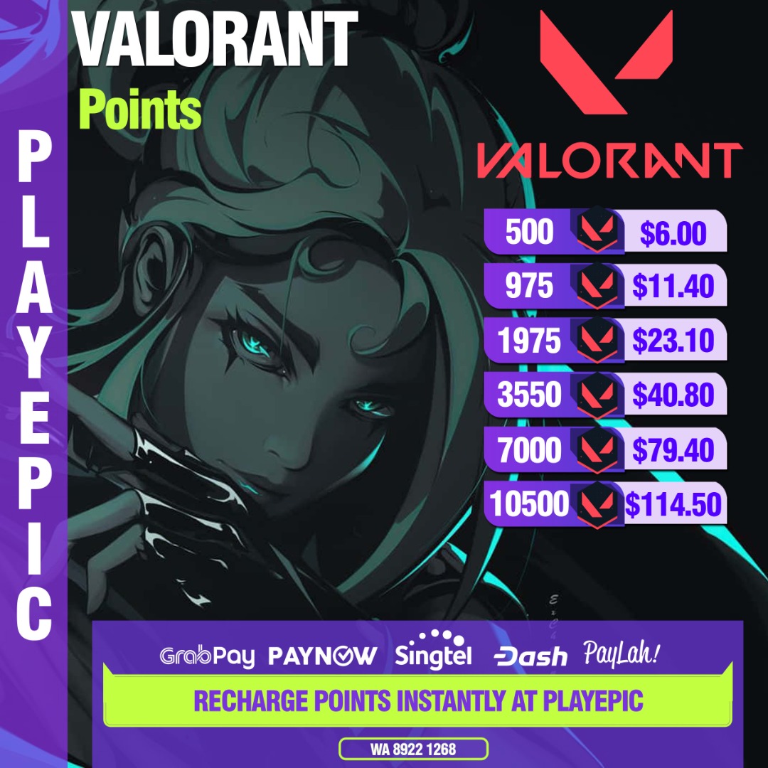 [10500 $114.50 INSTANT] CHEAPEST Valorant Points Top UP | VP Top UP via ...