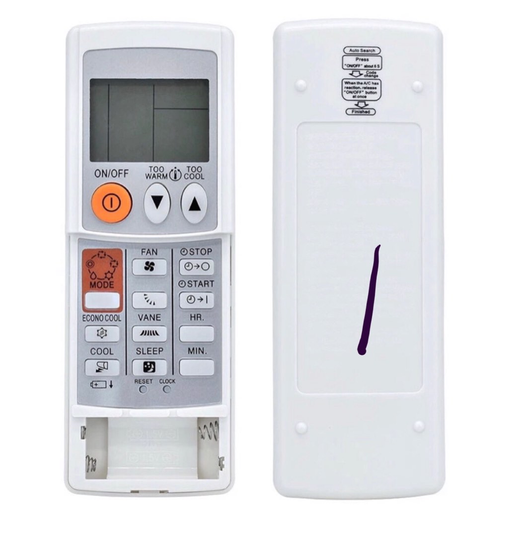 1. Remote Control For Mitsubishi Universal AC Air conditioner W001CP ...