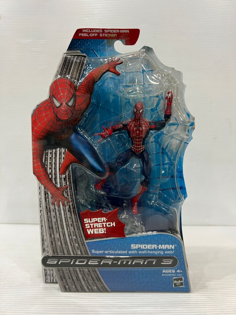 2007 Vintage Hasbro Spider-Man 3 Super Articulated Super Stretch Web ...