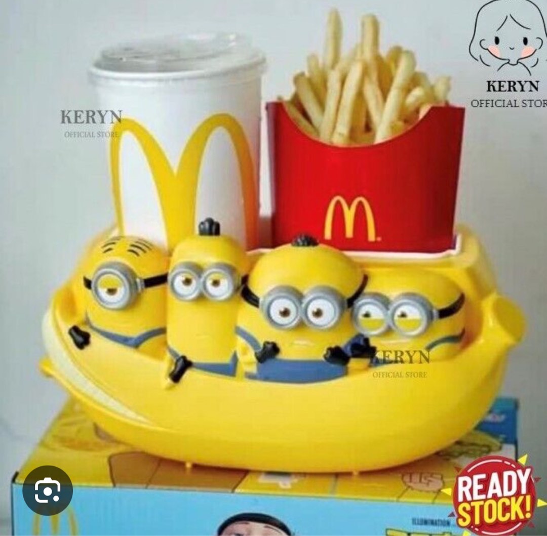 2022 McDONALD The Rise of Gru THE MINIONS FOOD CARRIER Banana Basket ...