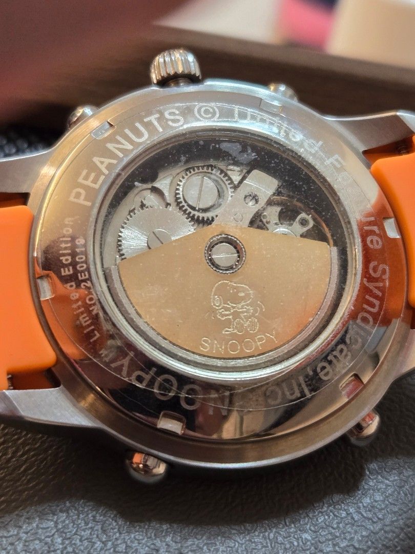[歡迎交換] 極罕 限量版 Snoopy 史諾比 機械錶 萬年曆 大日曆窗 手錶 (可交換 casio g shock undone ...