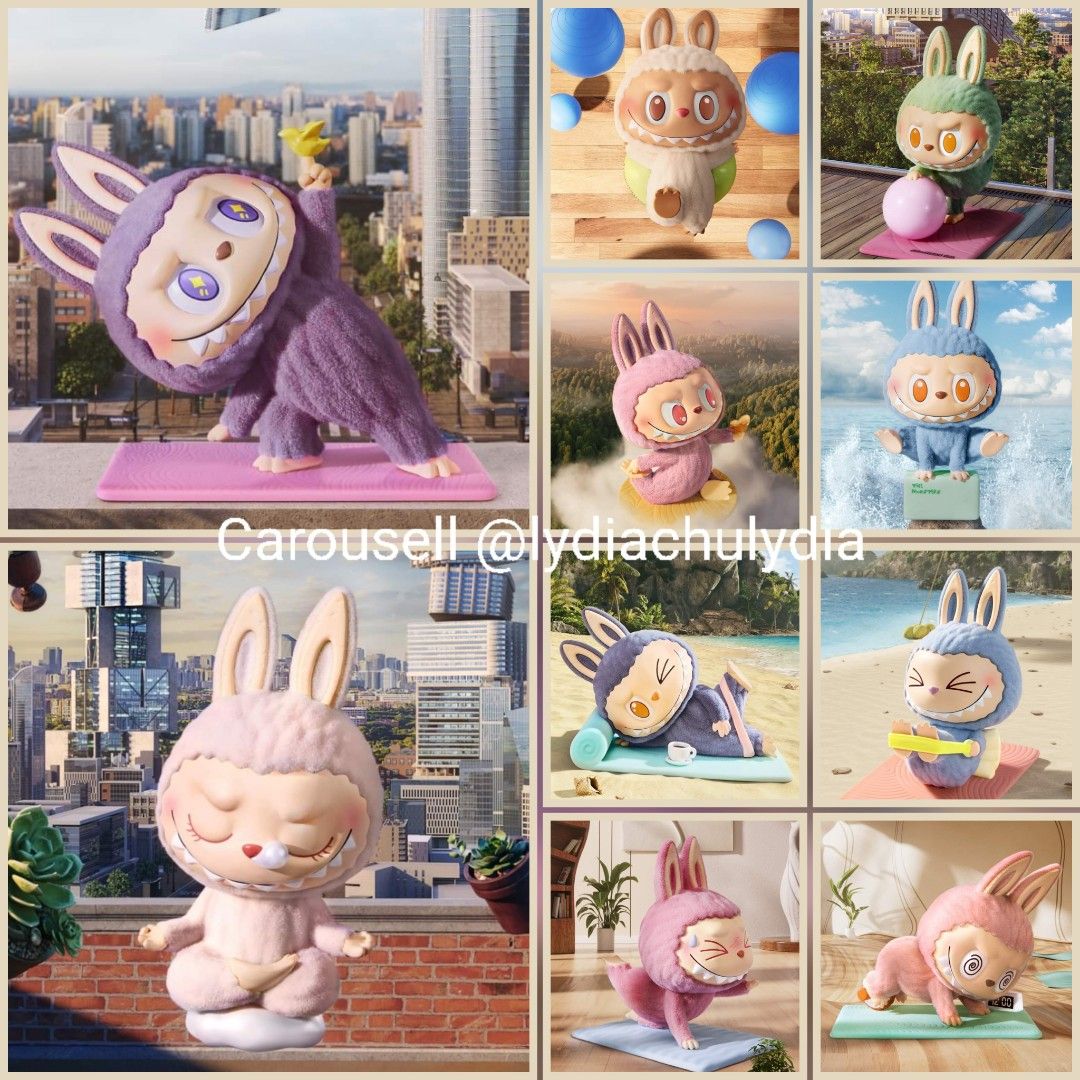 Pop Mart 盲盒 Labubu The Monsters Lazy Yoga 懶惰瑜珈系列 自信式 / 我美式 / 炫耀式 / 拉伸式 ...
