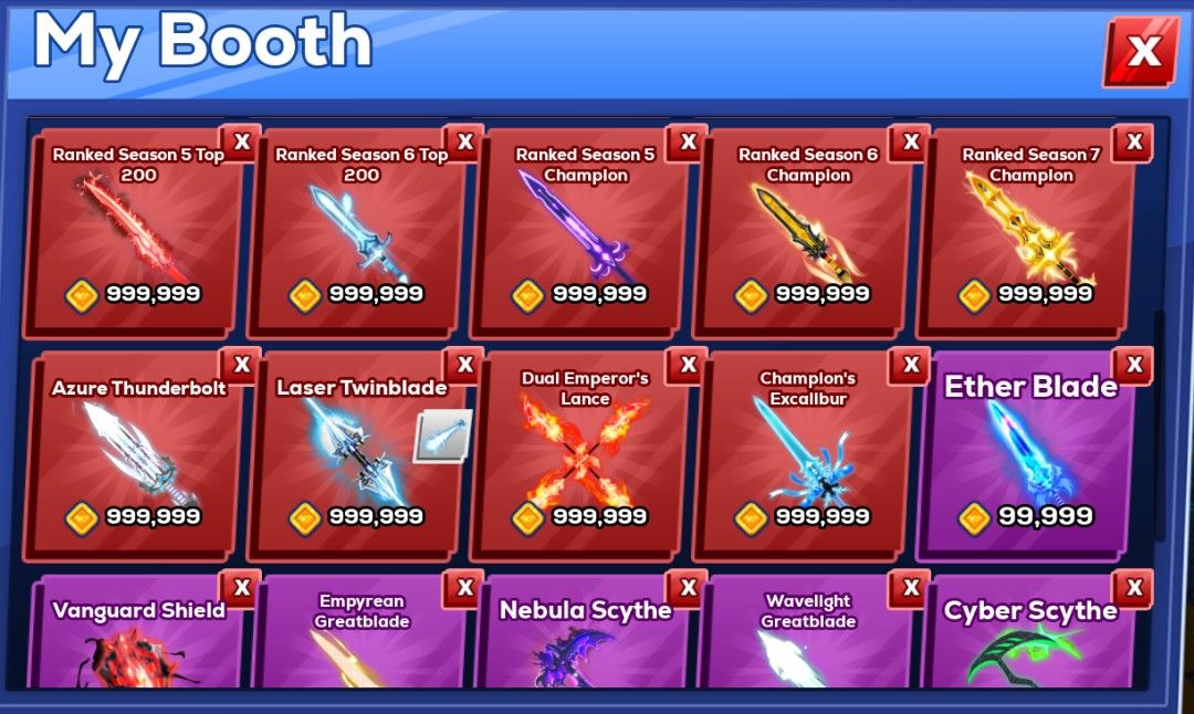 🔥 ROBLOX BLADEBALL | SELLING ALL BLADE BALL LIMITED SWORDS, Video ...