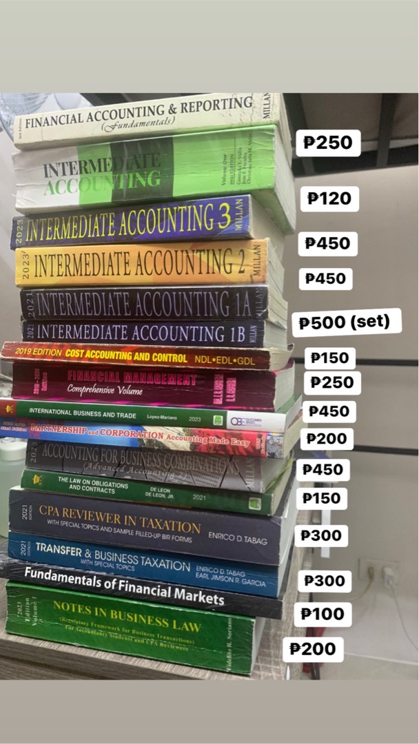 ACCOUNTING BOOKS (MILLAN, TABAG, BALLADA, VALIX, DE LEON AND MORE ...