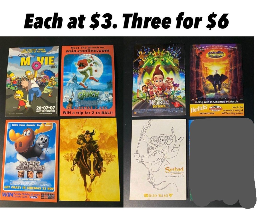 Animated movies Disney postcards Finding Nemo Incredibles brother Bear ...