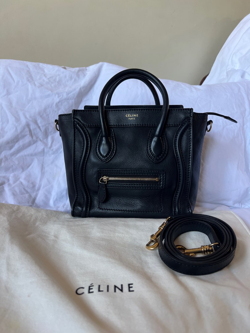 Celine Nano Luggage - Black GHW, Luxury, Bags & Wallets on Carousell