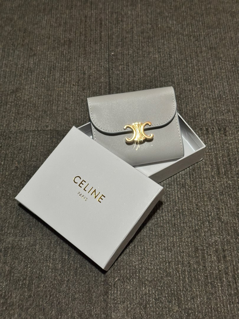 Celine Triomphe Compact Wallet, Luxury, Bags & Wallets on Carousell