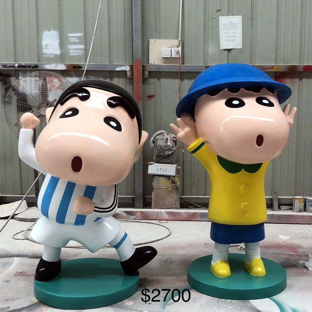 (Custom) 100cm Life Size Crayon Shin Chan Statue Sculpture Cartoon ...