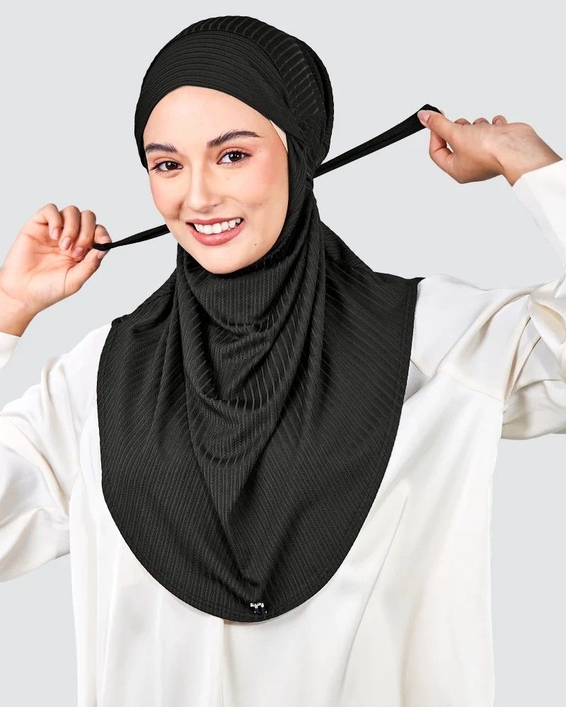 Easyon Anya Basic Instant - Black - Nealofar, Women's Fashion, Muslimah ...