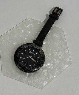 SWAROVSKI ORIGINAL CRYSTALLINE HOURS BLACK WATCH, Women's Fashion ...