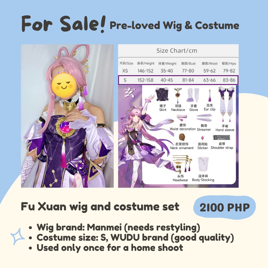 Fu Xuan Wig & Costume Set Honkai Star Rail Cosplay, Women's Fashion ...