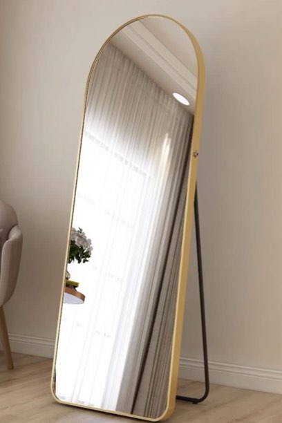 Rental: Full height gold arch mirror wedding, Furniture & Home Living ...