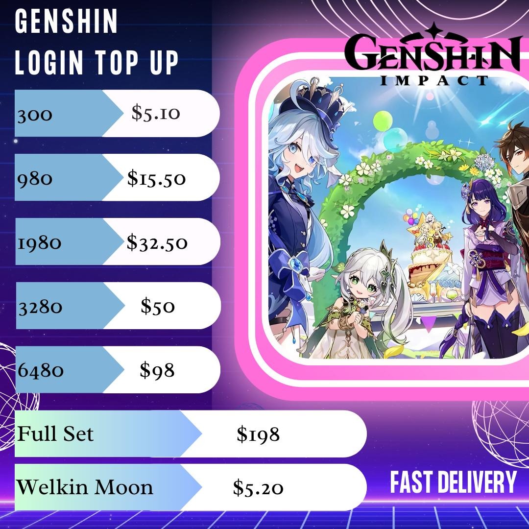 [CHEAPEST] Genshin Impact Genesis Crystals Top Up| GENSHIN IMPACT TOP ...