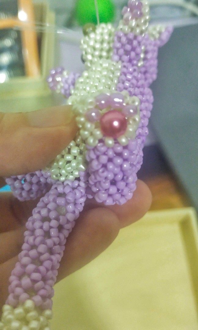 Handmade purple Kitten beaded, Hobbies & Toys, Stationery & Craft ...