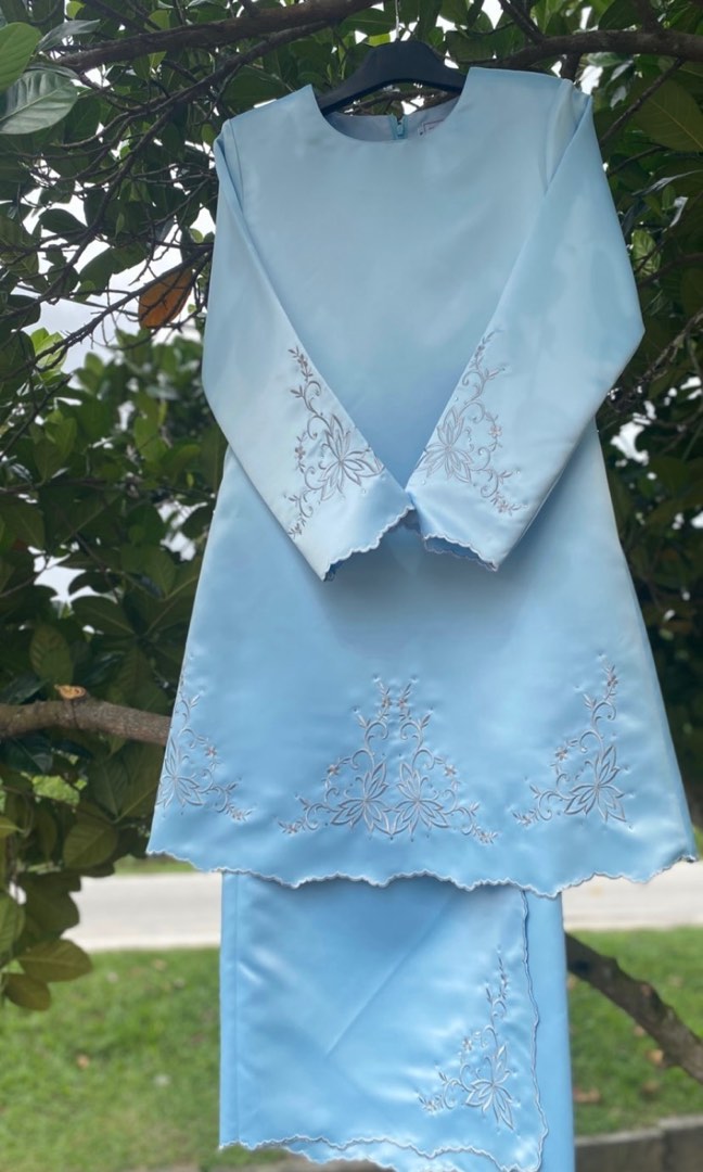 HANNA RAUDA KURUNG SALEHA DUCHESS (SOFT BLUE), Women's Fashion ...