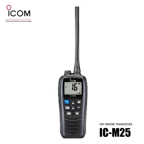 ICOM IC-M25 VHF 5W IPX7 Floating Marine Radio Walkie Talkie - 5KM ...