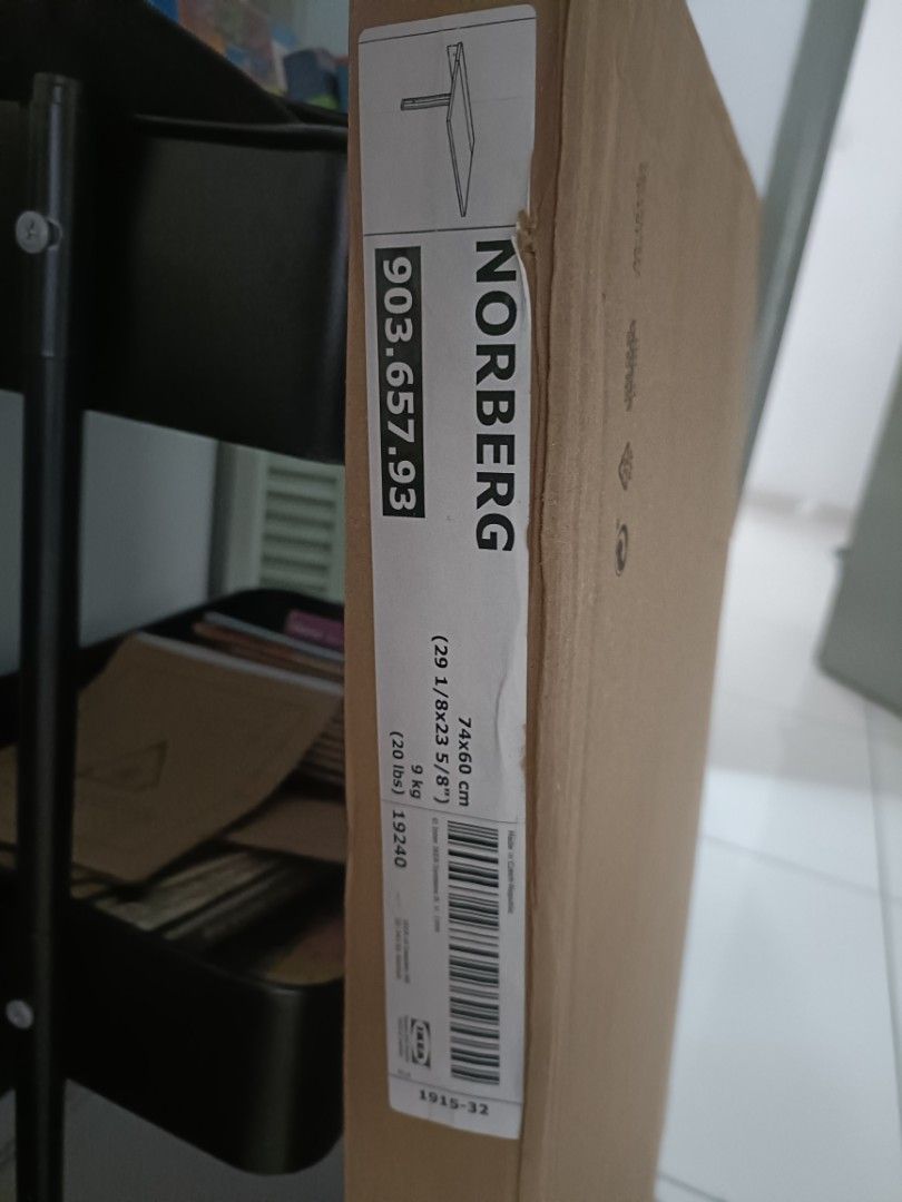 IKEA Norberg wall mounted drop leaf table, Furniture & Home Living ...