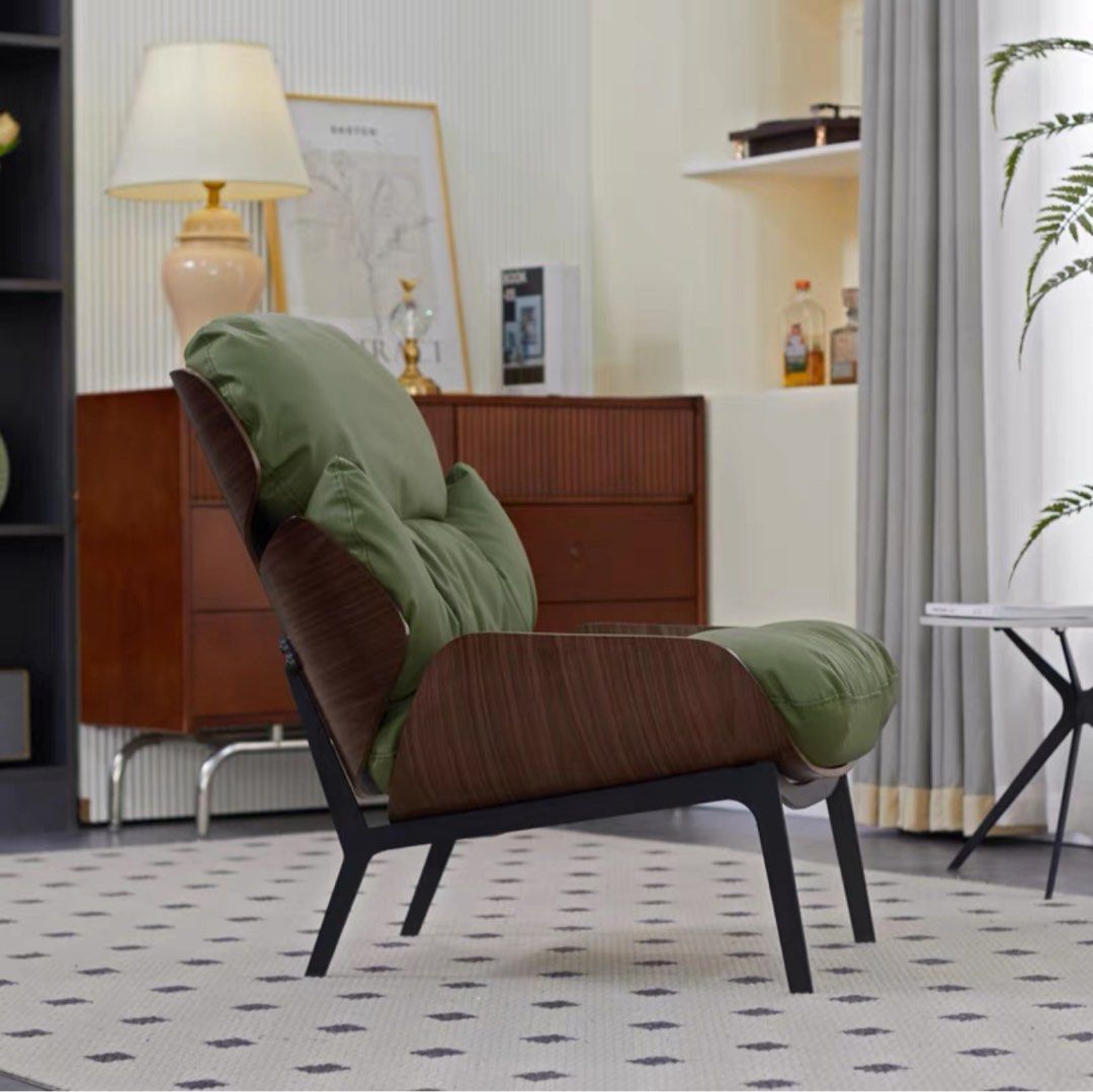 KALMER Modern Leather Armchair, Furniture & Home Living, Furniture ...