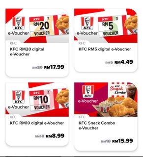 KFC voucher, Tickets & Vouchers, Store Credits on Carousell