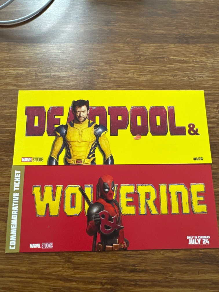 Marvel Deadpool x Wolverine Commemorative Ticket, 興趣及遊戲, 收藏品及紀念品, 明星周邊 ...