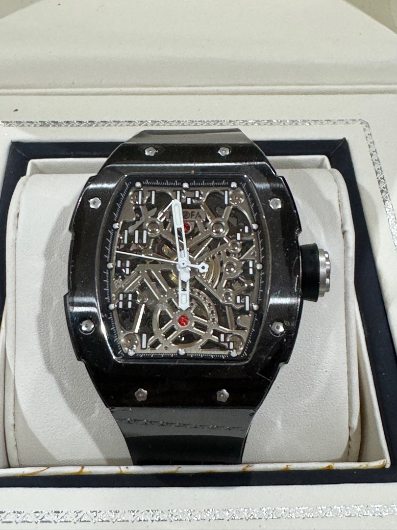 Model 1980A Black Skeleton Auto watch, Men's Fashion, Watches ...