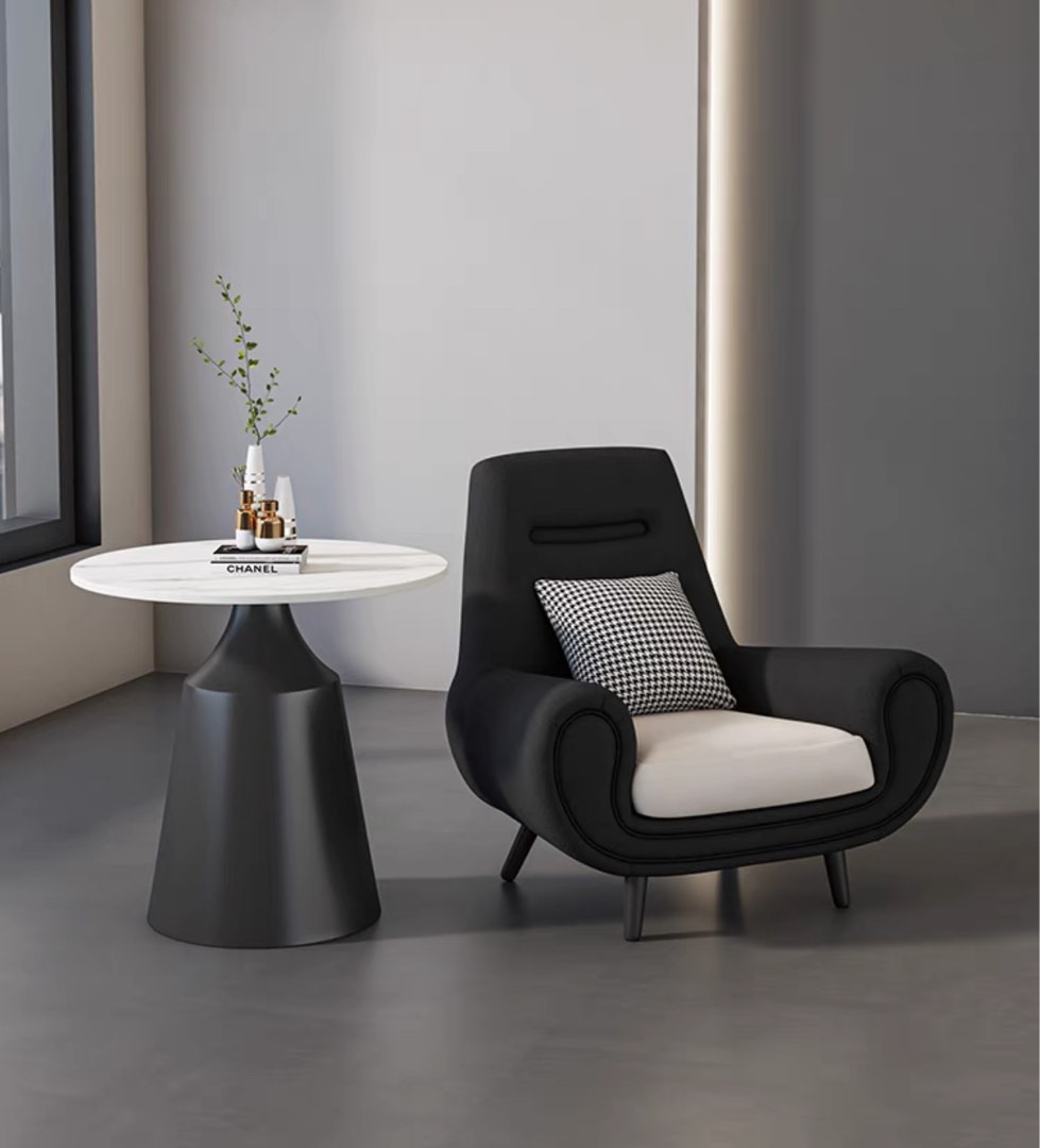 MOXAR Modern Velvet Lounge Chair, Furniture & Home Living, Furniture ...