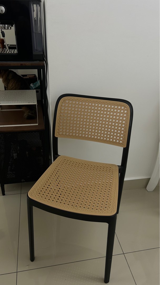 Nordic Style Plastic Chair Rattan, Furniture & Home Living, Furniture ...