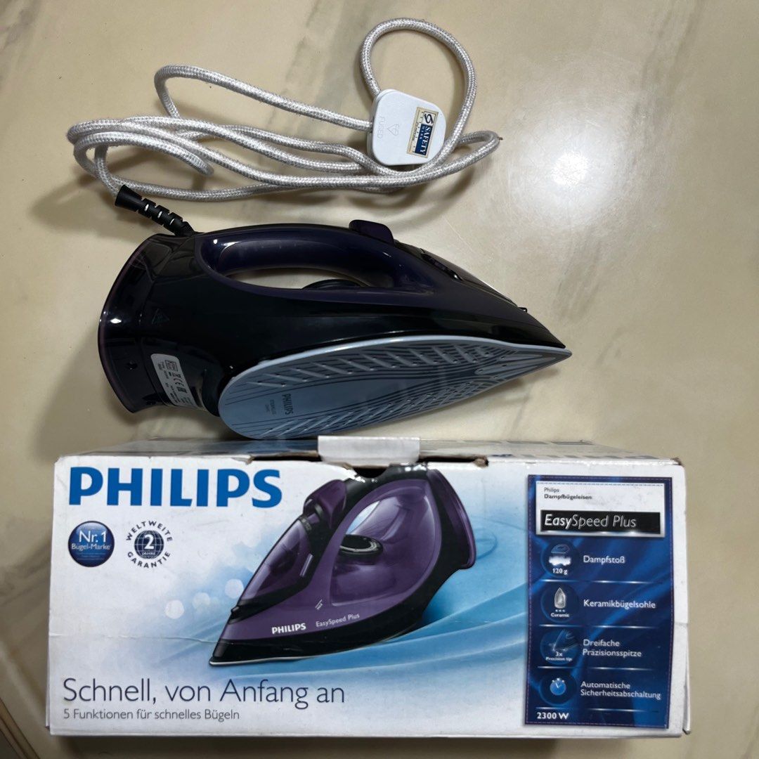 Philips EasySpeed Plus Steam Iron, TV & Home Appliances, Irons ...