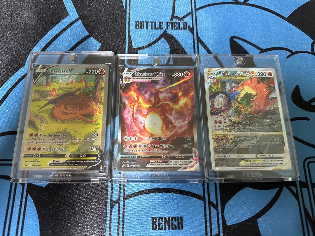 Pokemon Card PTCG 噴火龍V, Vstar, Vmax （英文版）, 興趣及遊戲, 玩具 & 遊戲類 - Carousell