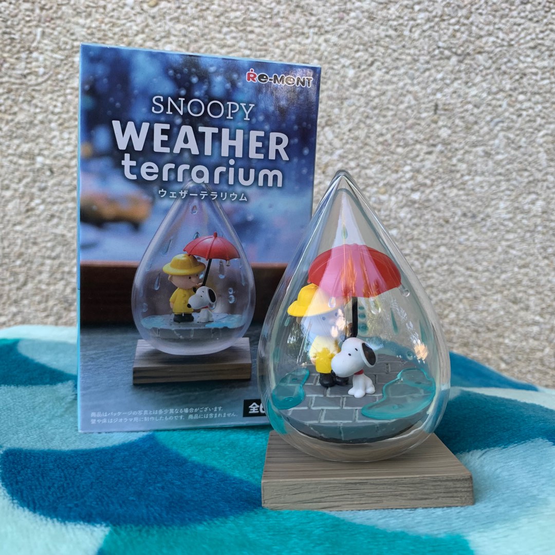 Re-Ment Snoopy Weather Terrarium - Rainy Day, Hobbies & Toys, Toys ...