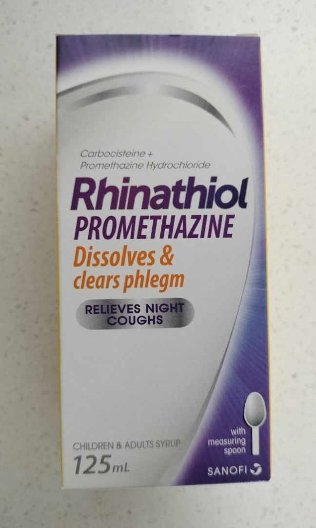 Rhinathiol Cough and phlegm syrup, Health & Nutrition, Health ...