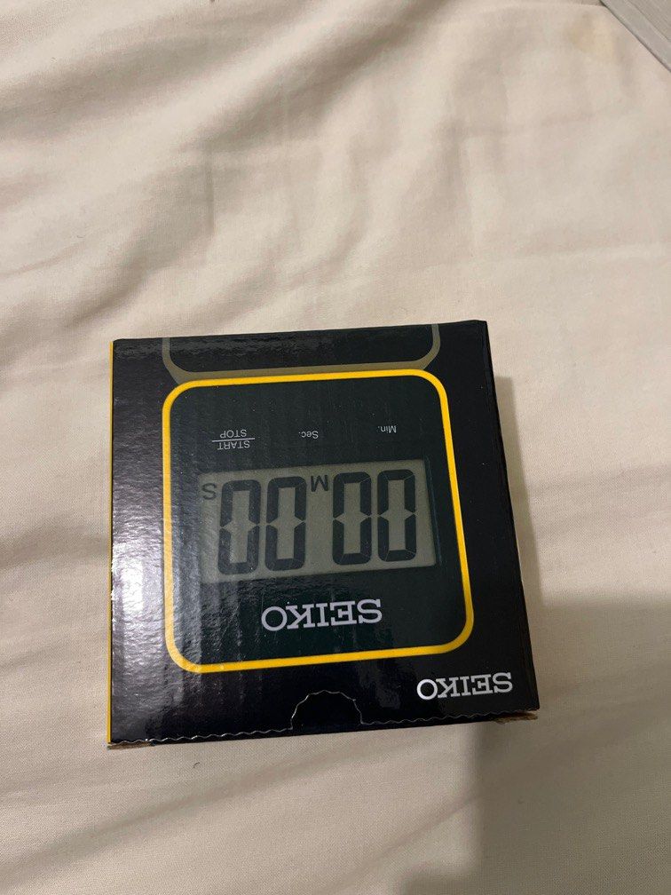 Seiko Stopwatch & Countdown Timer, 傢俬＆家居, 家居裝飾, 時鐘 - Carousell