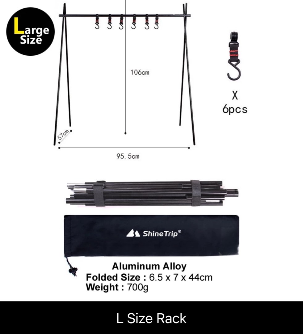 ShineTrip Tripod Hanging Rack with Accessorise, Sports Equipment ...