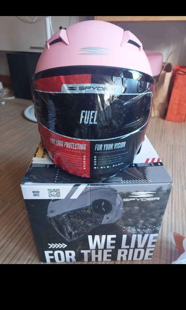 Spyder matte pink helmet, Motorbikes, Motorbike Parts & Accessories ...