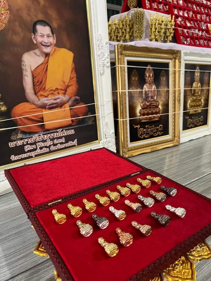 Thai Amulet lp Maha silaSattaloha material Mahamongkol powder ...