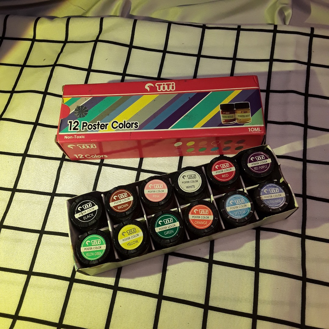 TiTi 12 Poster Colors Original, Buku & Alat Tulis, Buku Pelajaran di ...