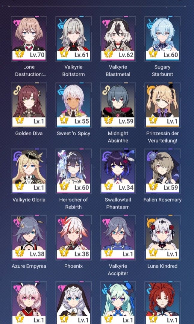 ELLEN JOE+SIGNATURE/ ACHERON FIREFLY BLACK SWAN/ FURINA RAIDEN NAHIDA ...