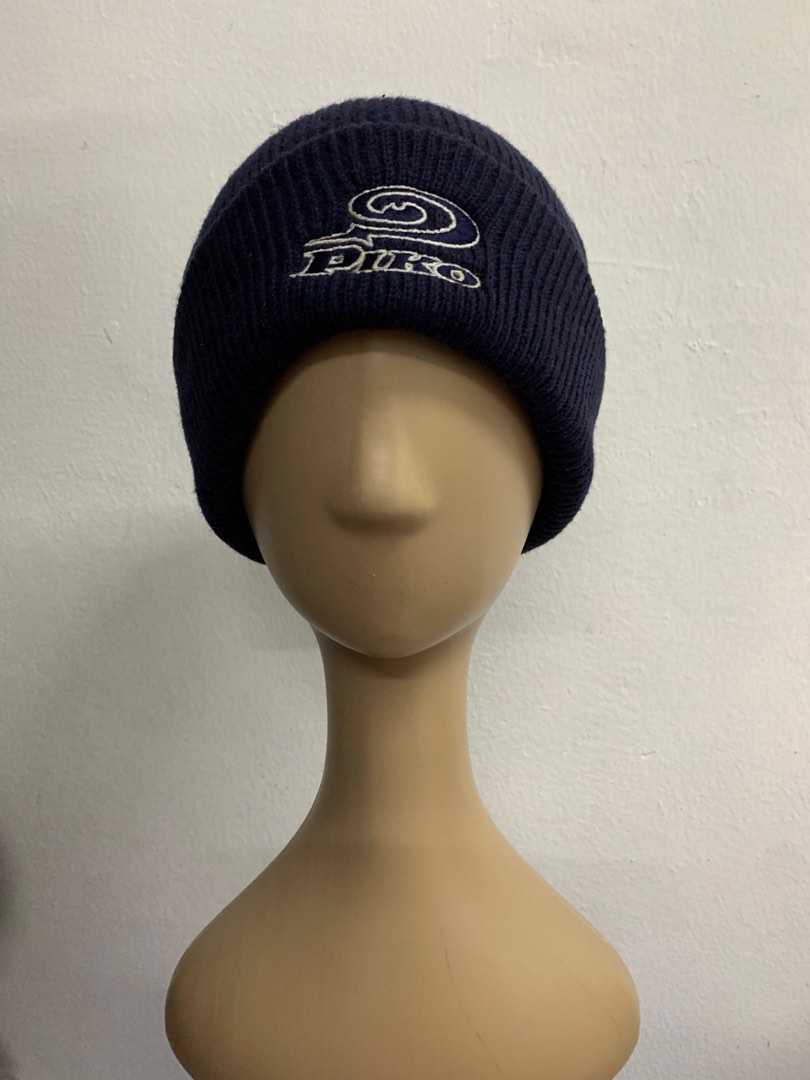Vintage Piko Beanie Hat Embroidered Front Back Logo, Men's Fashion ...
